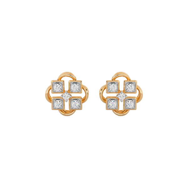 Modern Mess Gold and Diamond Earrings – Carat & Hearts